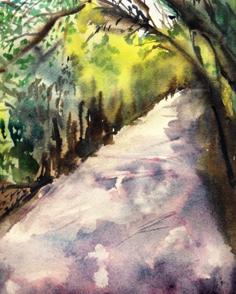 Running along a dappled light path - Julie Powell Design